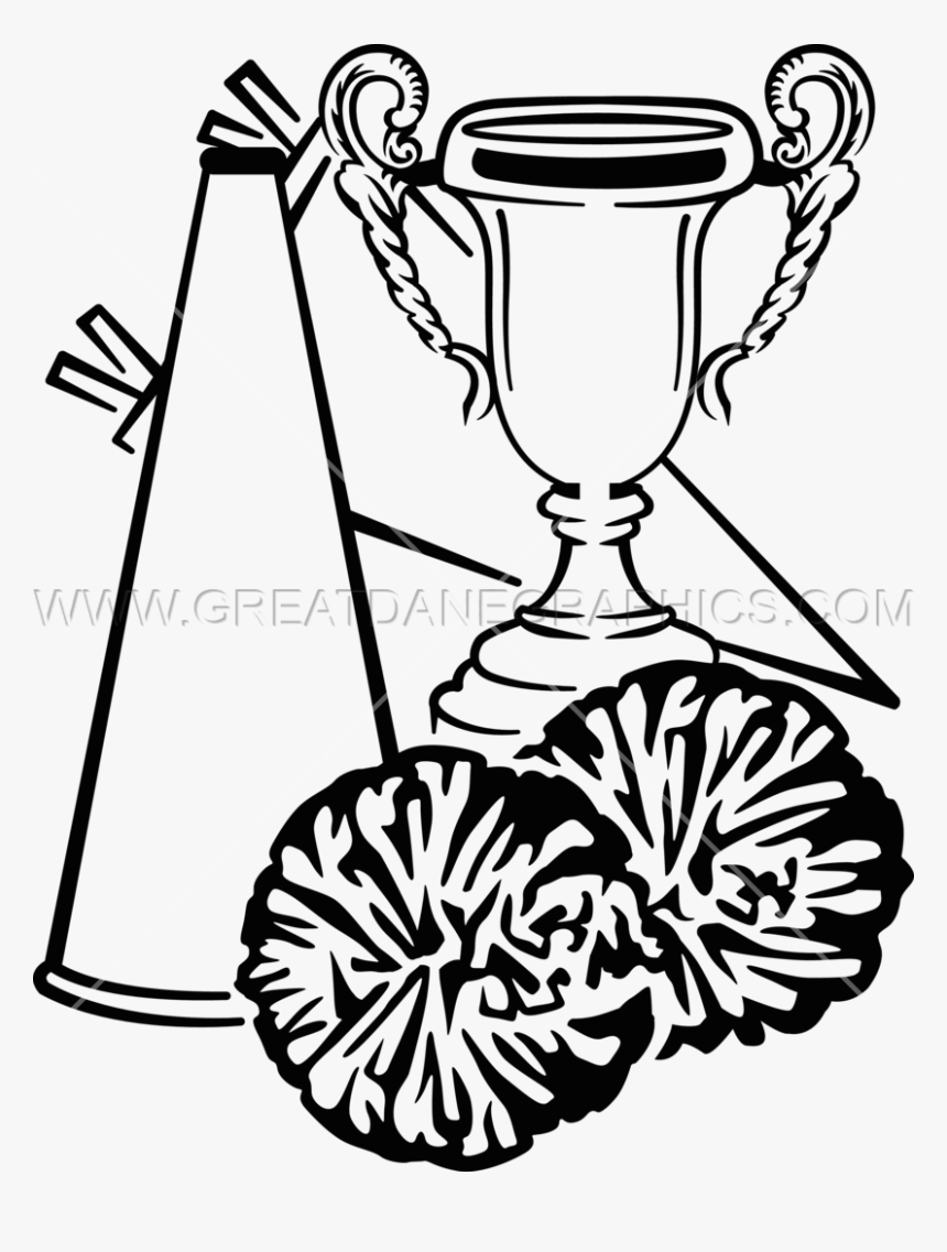 Cheerleading Clipart Black And White
