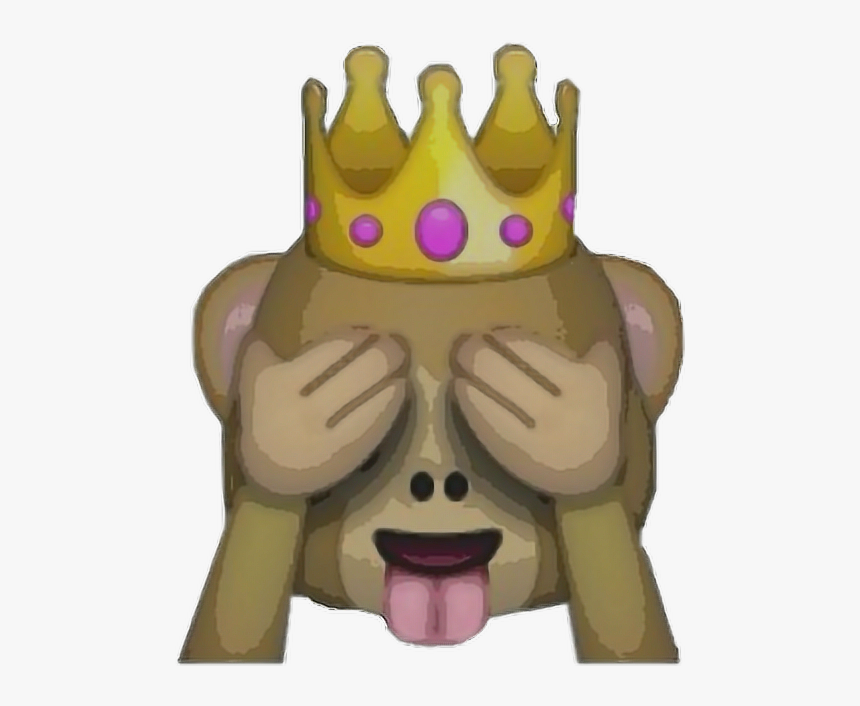 Transparent Monkey Emoji With Flower Crown Png - Monkey Emoji ...