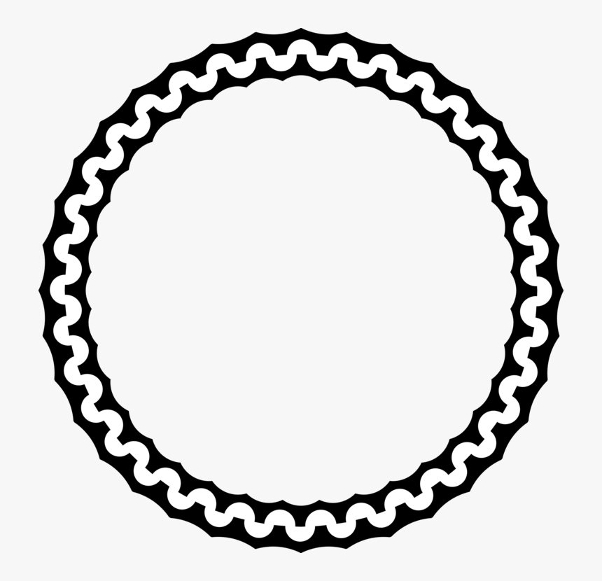 Scalloped Circle Border Clip Art
