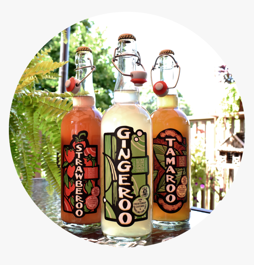 Gingeroos2 - Glass Bottle, HD Png Download , Transparent Png Image ...