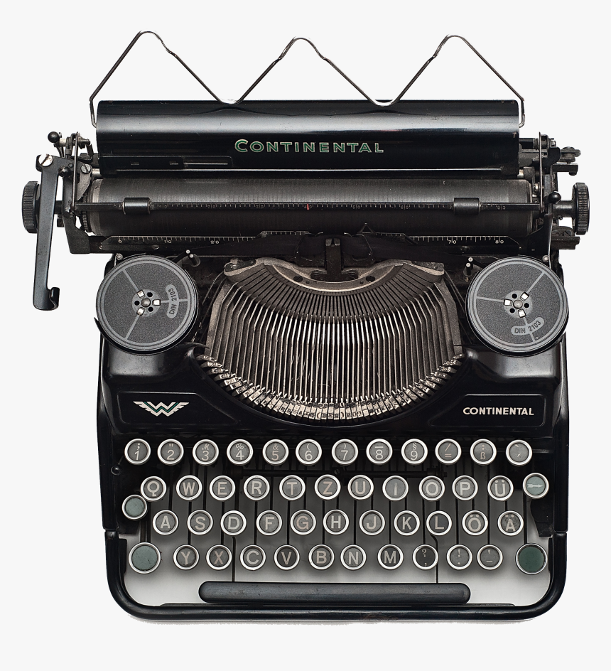 Black And White Vintage Typewriter, HD Png Download , Transparent Png ...