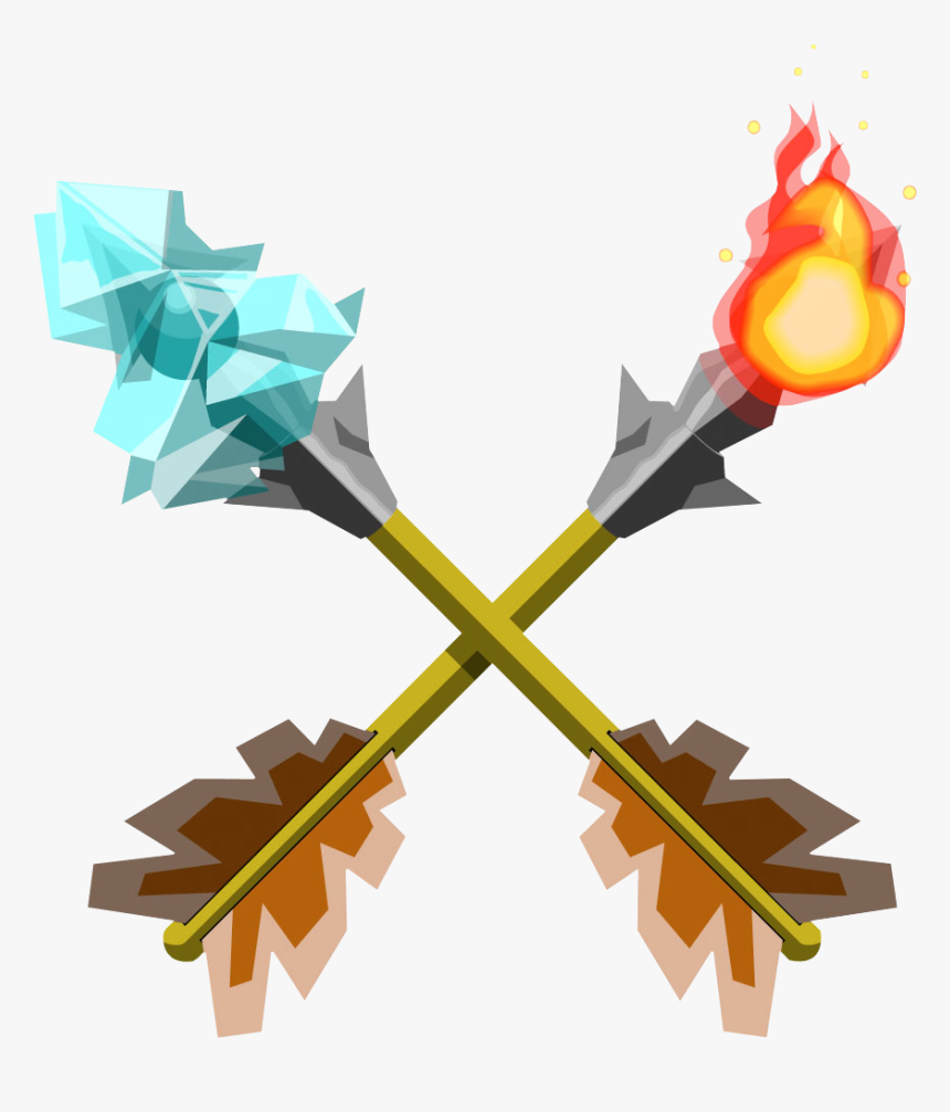 Fire & Ice Arrows - Fire And Ice Bow, HD Png Download , Transparent Png ...