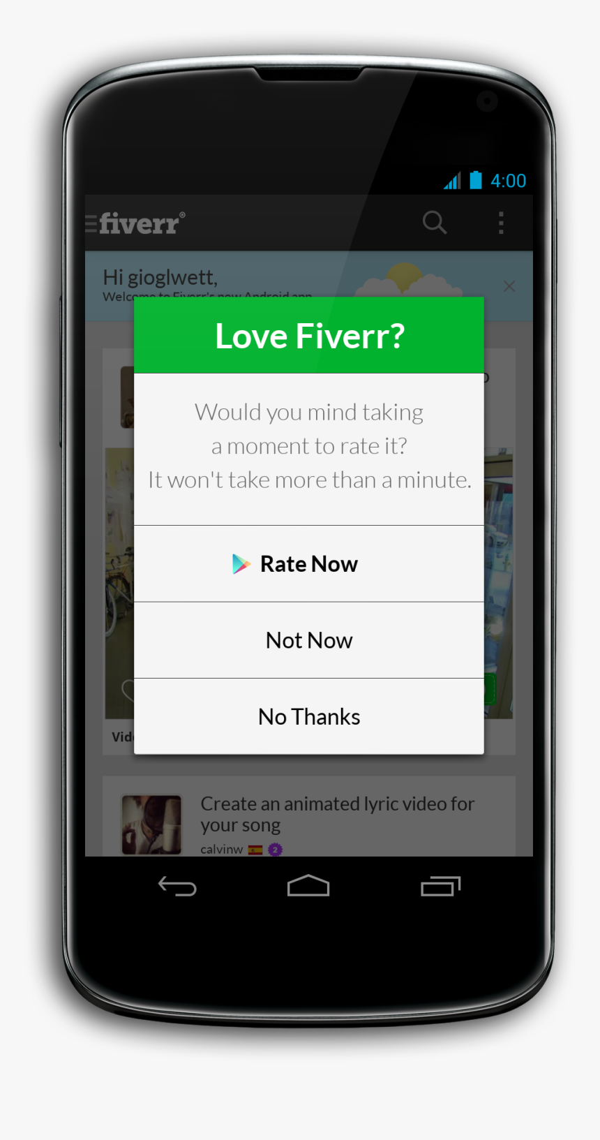 Rating Popup Android , Png Download - Pop Up Rating, Transparent Png ...