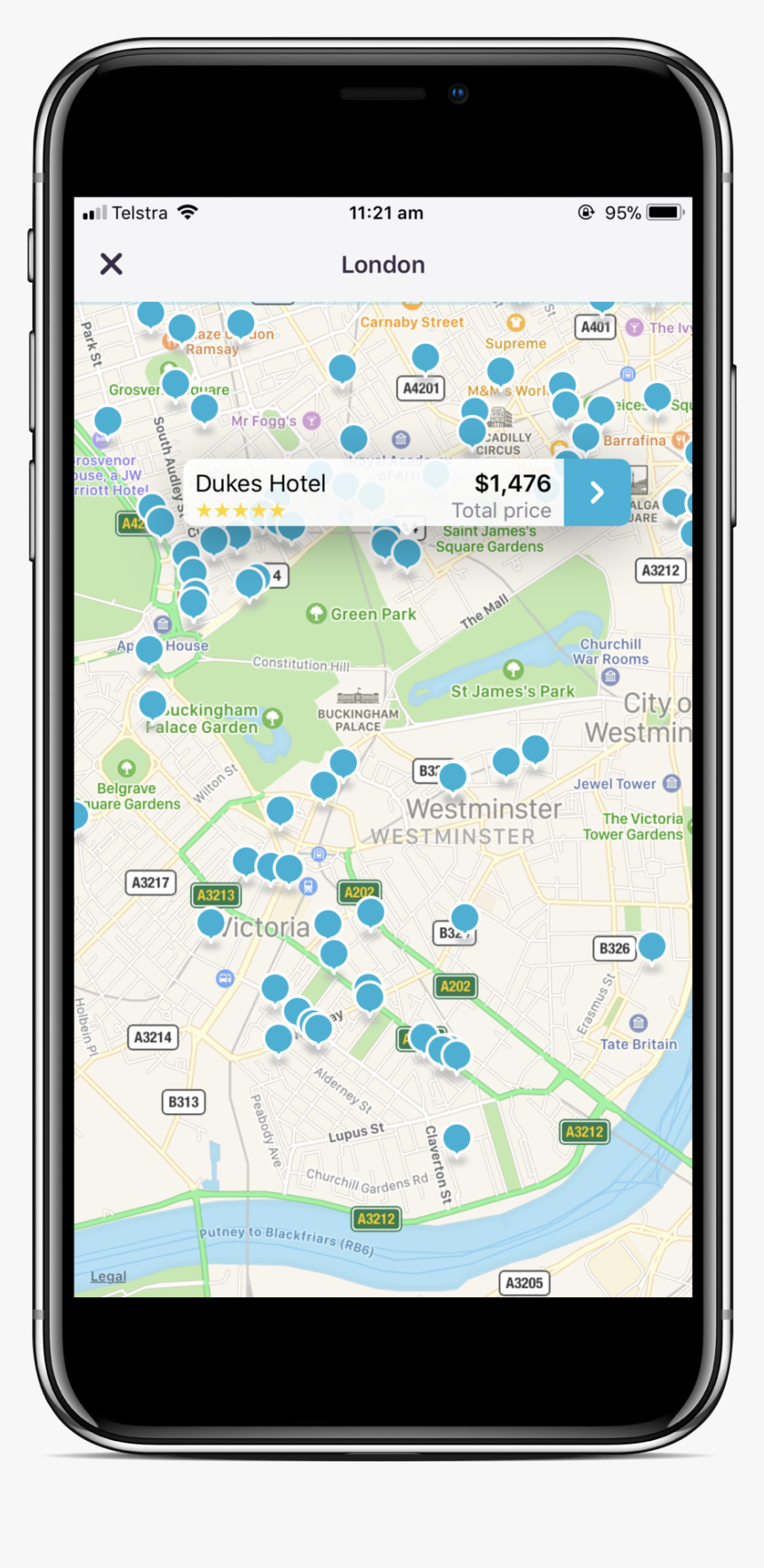 Compare Hotels - Booking Com Map Search, HD Png Download , Transparent ...