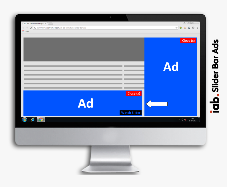Iab Slider Bar Ad - Computer Monitor, HD Png Download , Transparent Png ...