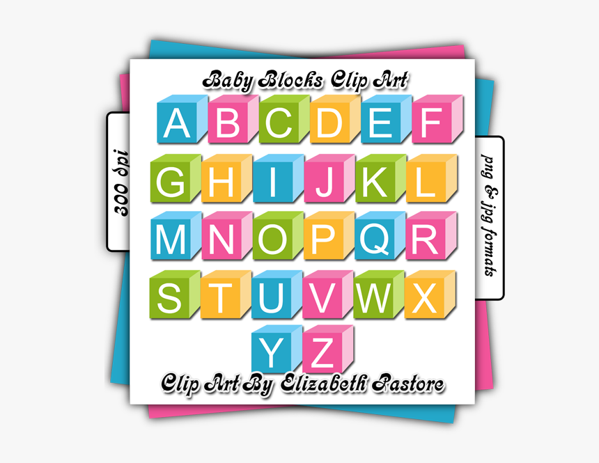 Alphabet Blocks Clip Art Fonts
