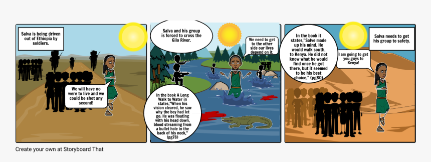 Long Walk To Water Comic Book, HD Png Download , Transparent Png Image ...