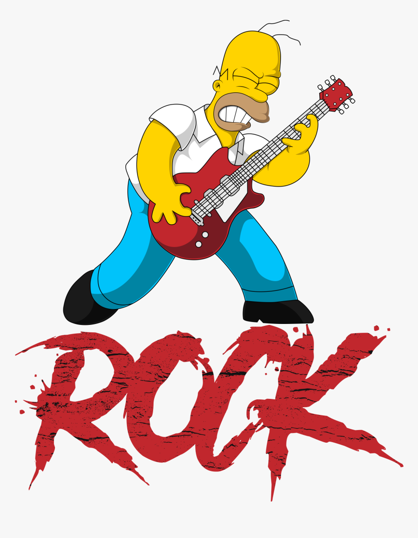 Homer Rock Mens Shirt Dlss Png Homer Rock - Illustration, Transparent ...