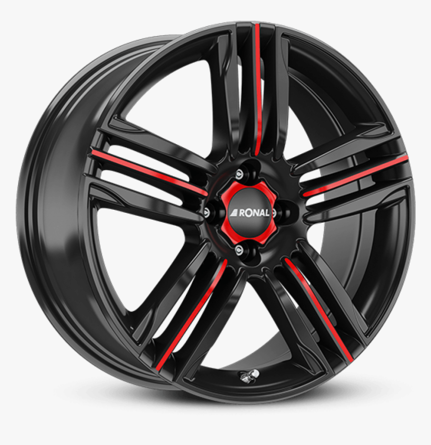 Black And Red Alloy Wheels - Ronal R57 4 Loch, HD Png Download ...