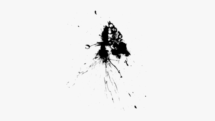 Drawn Raven Ink Splatter - Ink Drop Png, Transparent Png , Transparent ...