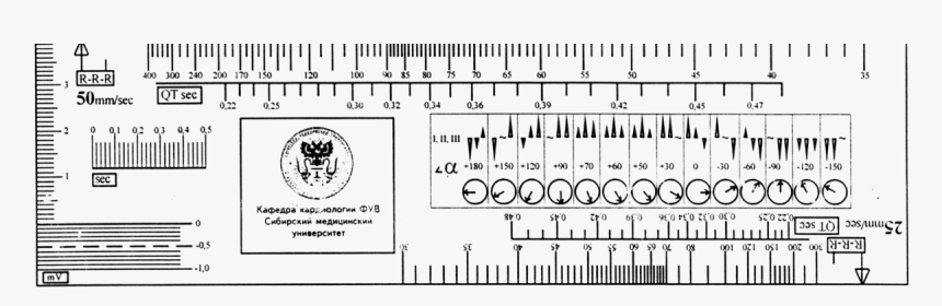 Ecg Ruler - Ecg Ruler Print, HD Png Download , Transparent Png Image ...