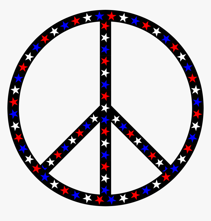 Clip Art Peace Sign Png Transparent Png , Png Download - Red White And ...