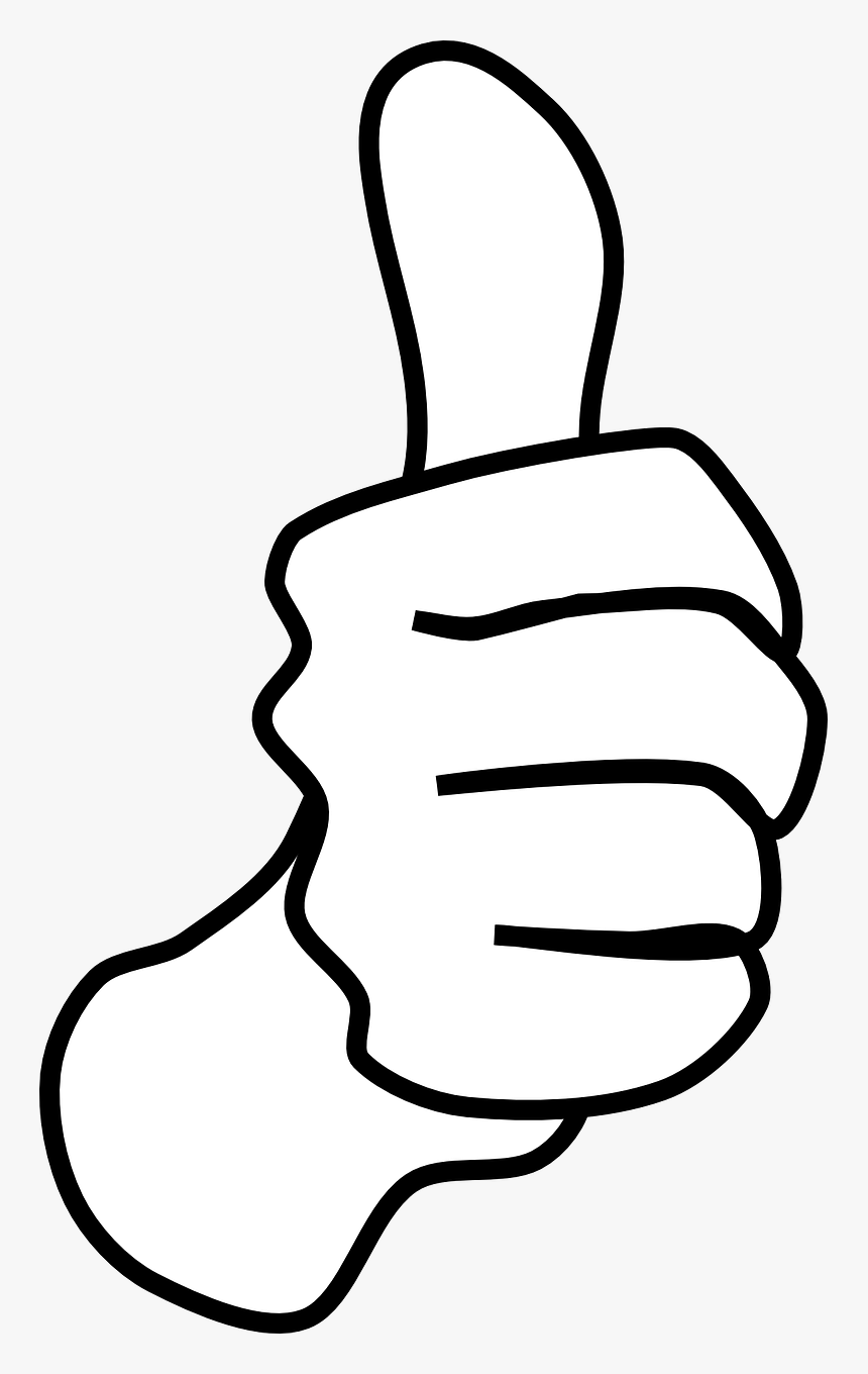 Thumb Up Outline Black White