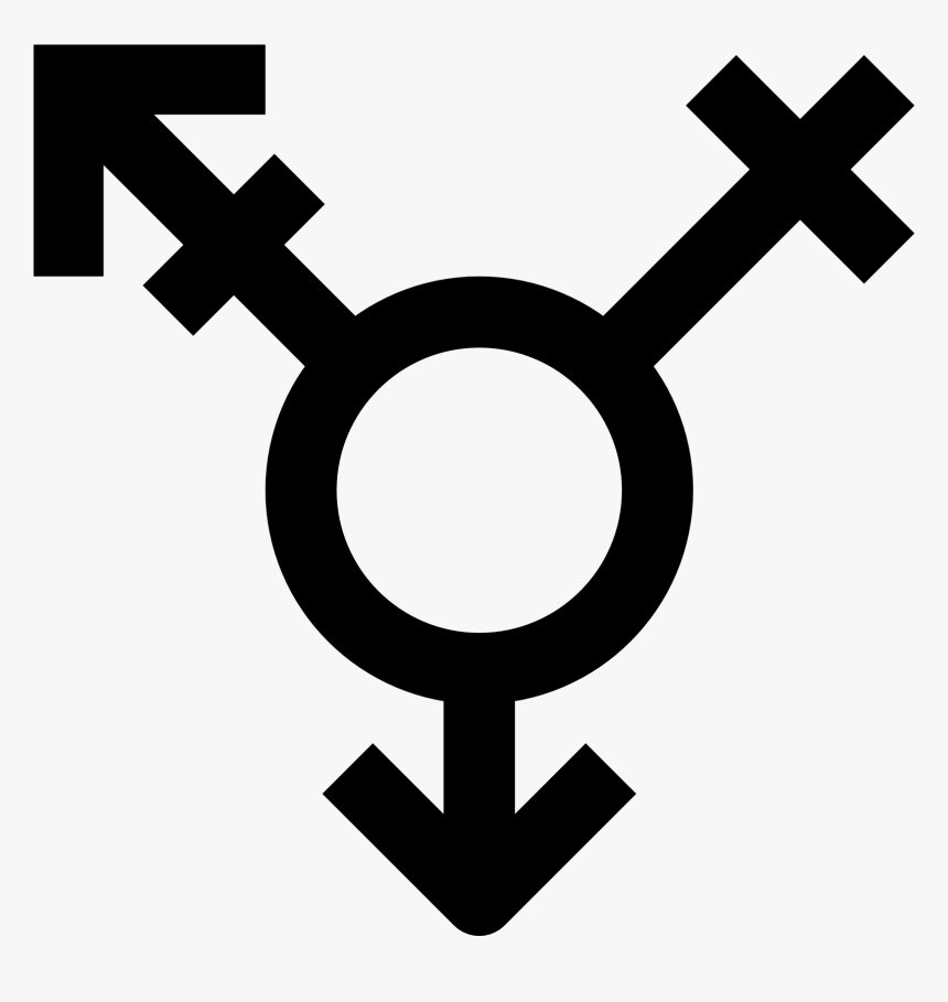 Genderqueer Filled Icon - Transgender Symbol, HD Png Download ...