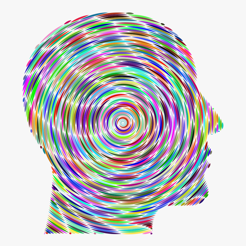 Prismatic Man Head Silhouette Concentric - Vortex, HD Png Download ...
