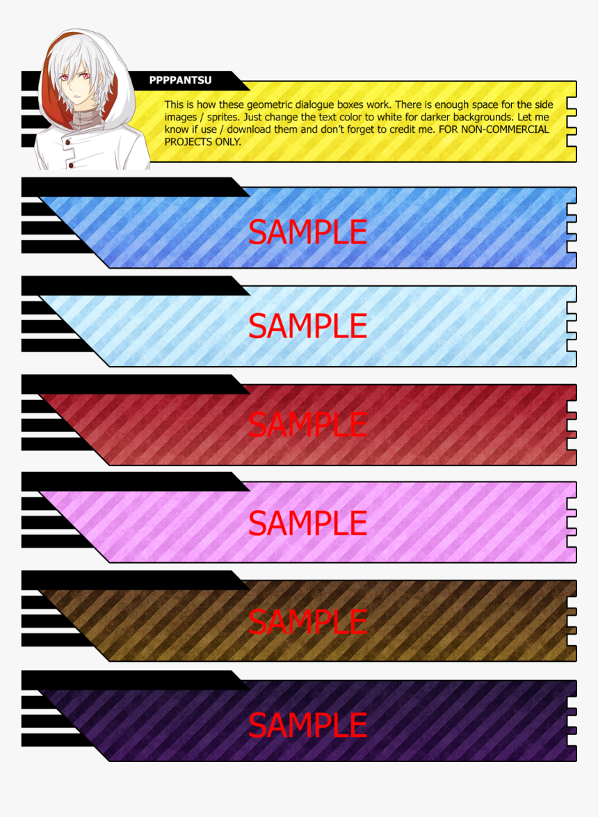 This Contains 7 Dialogue Boxes In Different Colors - Colourful Text Box ...