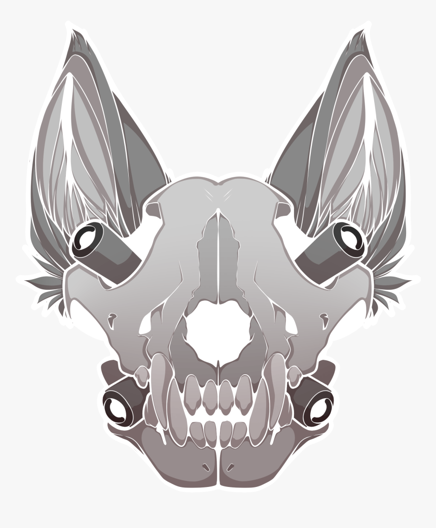 Transparent Dog Skeleton Clipart - Dog Skull Vector Png, Png Download ...