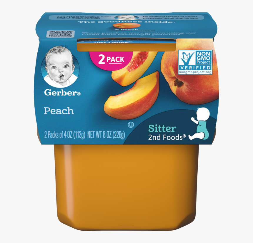 2nd Foods Peach - Gerber Mac And Cheese, HD Png Download , Transparent ...