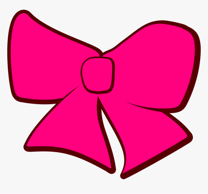 Hair Ribbon, Girl, Fashion, Pink - Pink Bow Clipart, HD Png Download ...