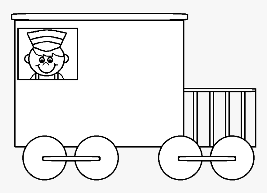 Train Caboose Outline Printable