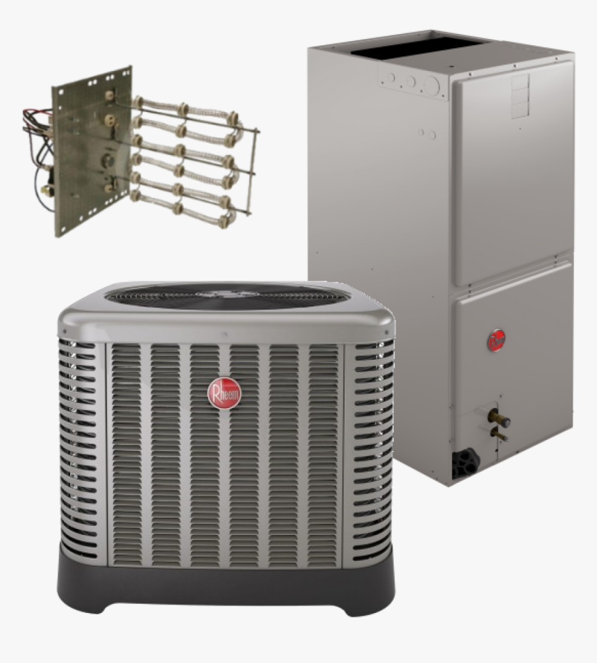Rheem 15 Seer 4 Ton Heat Pump System - 3 Ton Rheem Ac Unit, HD Png ...