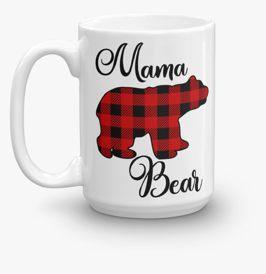 Buffalo Check Mama Bear Mug - Mug, HD Png Download , Transparent Png ...