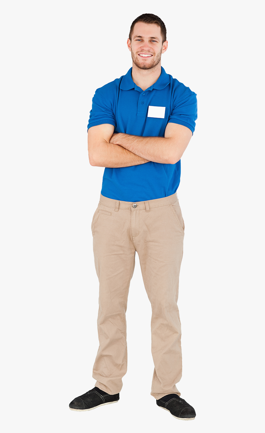 A Smiling Young Worker - Salesman White Background, HD Png Download ...