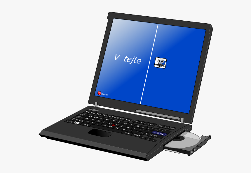 Laptop With Cd Room Open, HD Png Download , Transparent Png Image - PNGitem