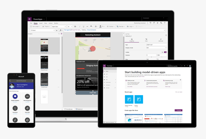 Powerapps - Powerapps Flow Power Bi, HD Png Download , Transparent Png ...