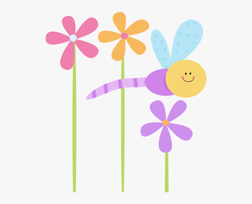Transparent Dragonfly Clip Art - Clipart Cute Flower Png, Png Download ...