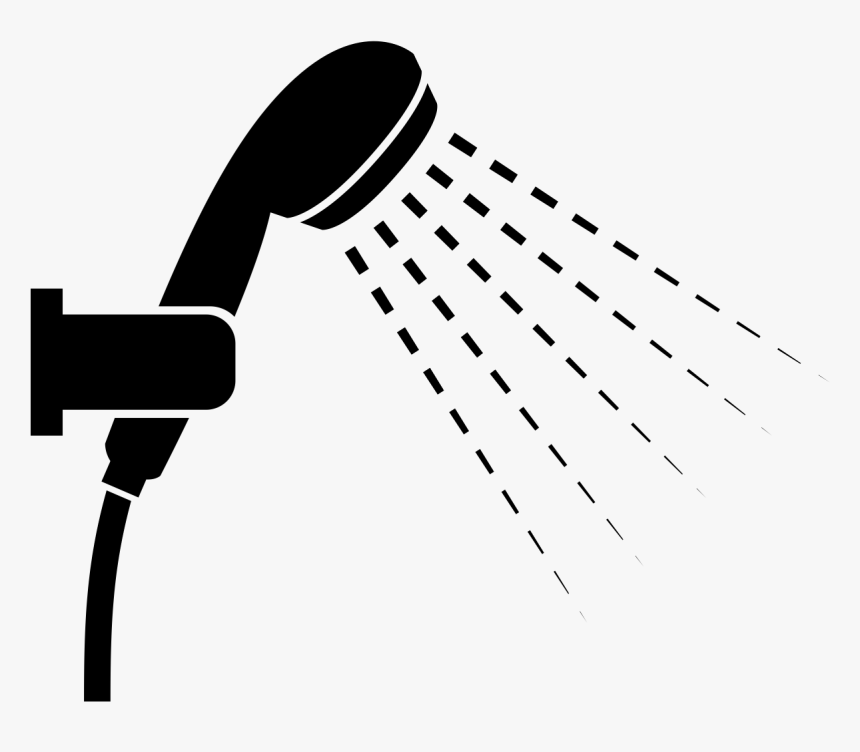 Shower Head Clip Art - Transparent Shower Clipart Black And White, HD ...