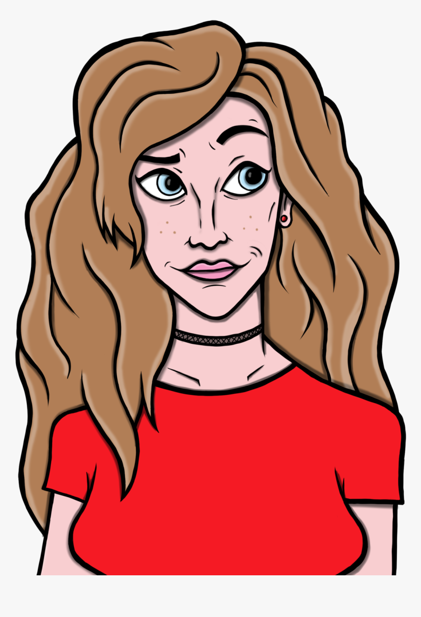 Just A Self Portrait I Did With Heavy Reference Copying - Cartoon, HD ...