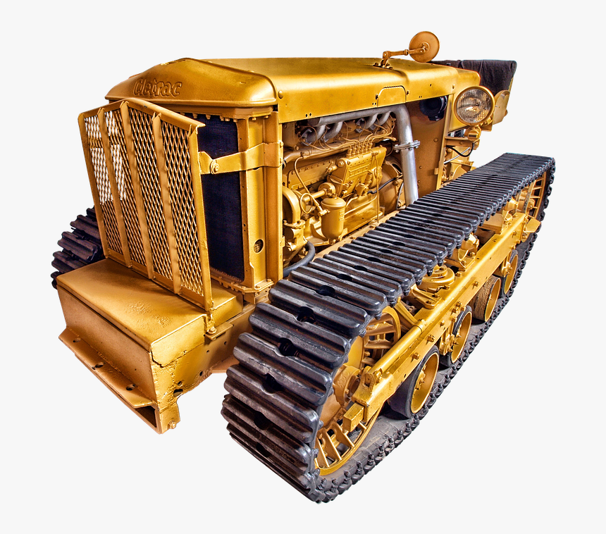 Cletrac, Dozer, Yellow, Chains, Caterpillar - Construction Vehicle With ...