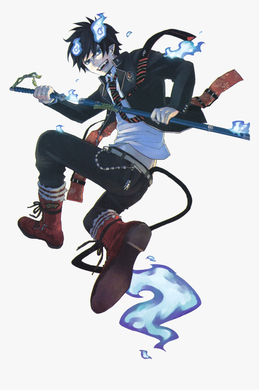 Blue Exorcist Rin Okumura - Blue Exorcist Manga Cover, HD Png Download ...
