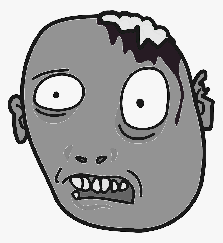 Cartoon Zombie Head Png , Png Download - Zombie Face Cartoon Png ...