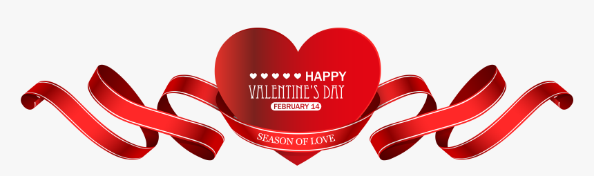 Valentine S Red Heart - Text Vector In Png, Transparent Png ...