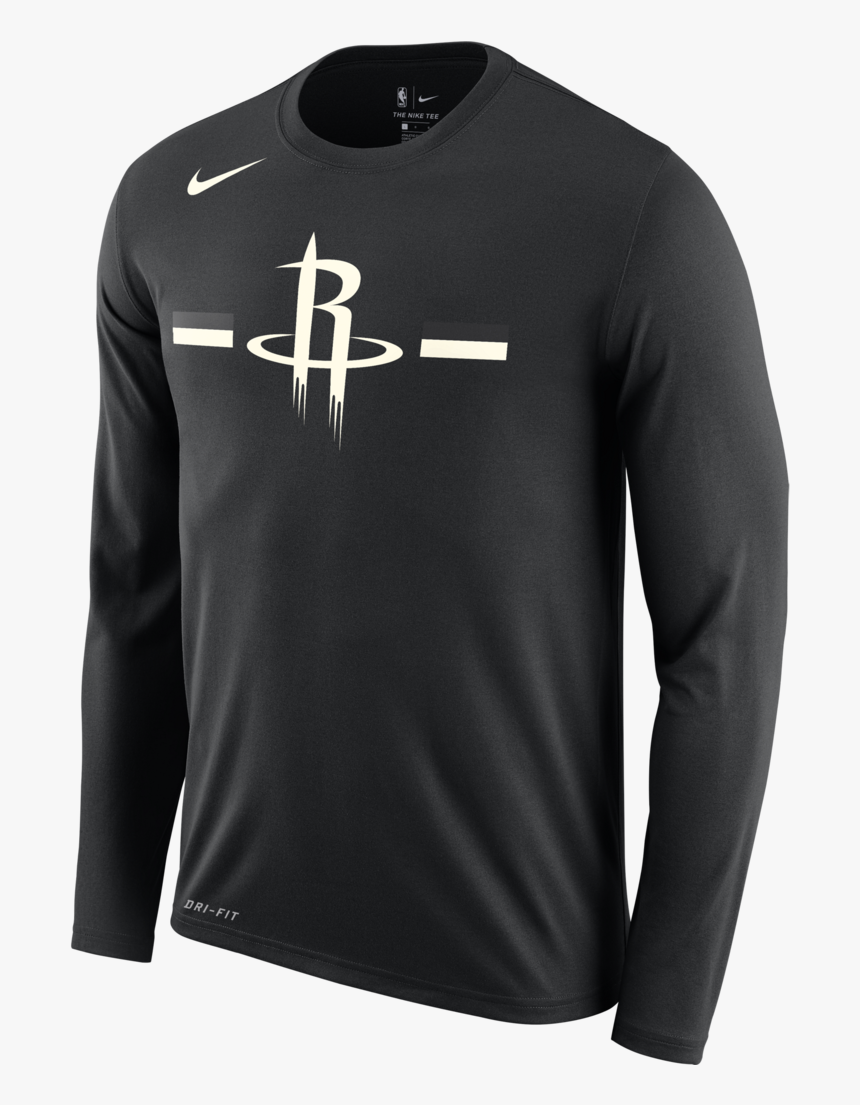 Men S Houston Rockets Nike L/s Stripe Logo Tee - Houston Rockets, HD ...
