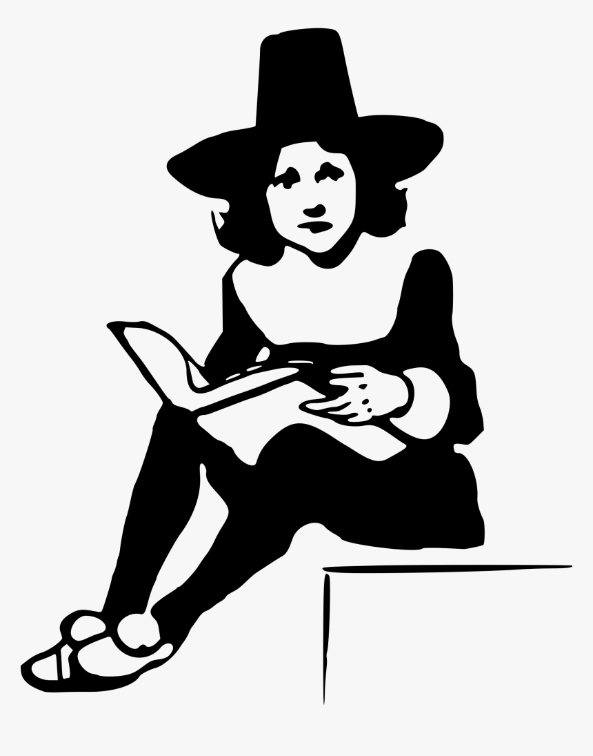 Lady Reading - Drawing, HD Png Download , Transparent Png Image - PNGitem
