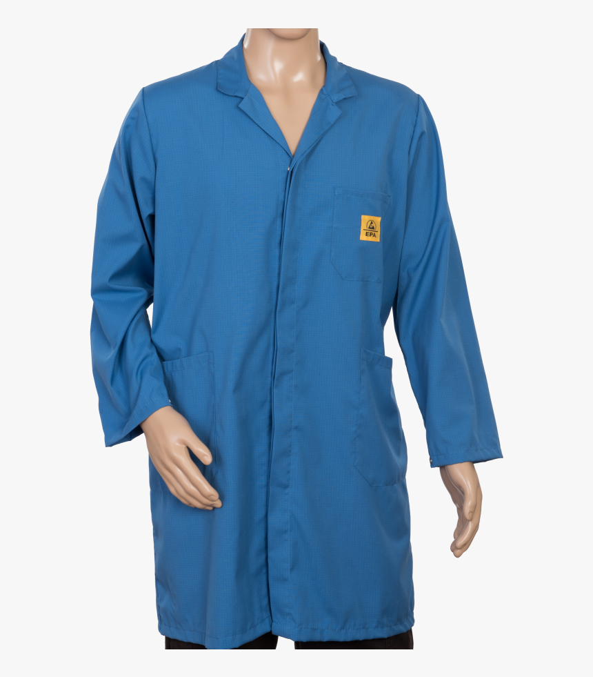 Esd Lab Coat Blue - Scrubs, HD Png Download , Transparent Png Image ...