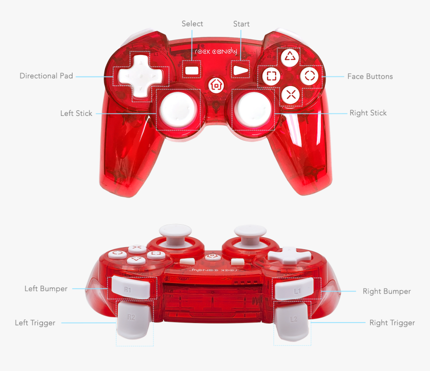 Rock Candy Controller For Ps4, HD Png Download , Transparent Png Image ...