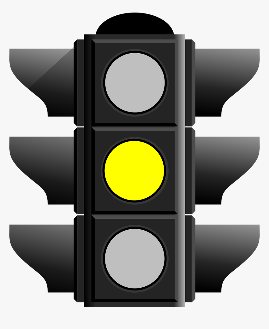 Yellow Traffic Light Vector, HD Png Download , Transparent Png Image ...