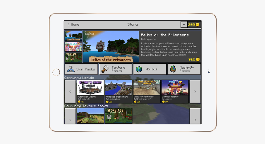 Minecraft Marketplace - Minecraft In Game Store, HD Png Download ...
