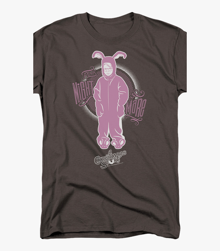 Pink Nightmare Bunny Suit Christmas Story T Shirt - Cartoon, HD Png ...