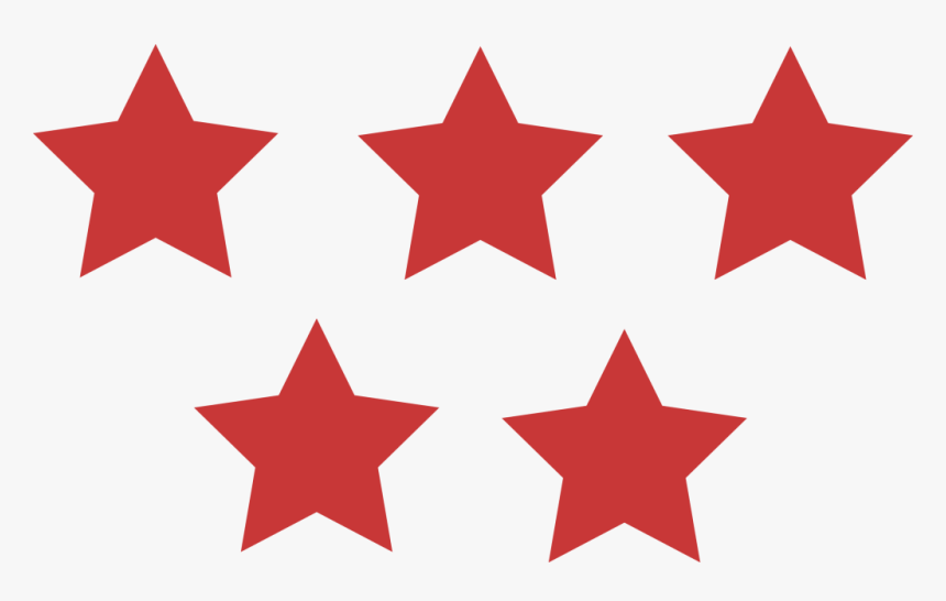 Same Color 5 Stars - 5 Red Stars Png, Transparent Png , Transparent Png ...