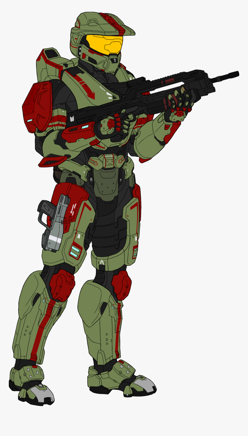 Spear Clipart Fallout - Halo Spartan Armor Fan Art Png, Transparent Png ...