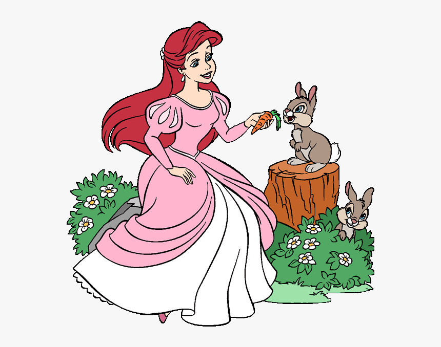 Disney Springtime Princess Clipart - Ariel Pink Dress Clipart, HD Png ...