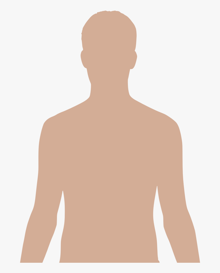 File - Man Shadow - Upper - Upper Human Body Outline, HD Png Download ...