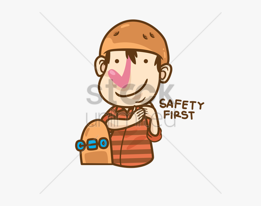 Safety First Cartoon Clipart , Png Download - Cartoon Character Taking ...