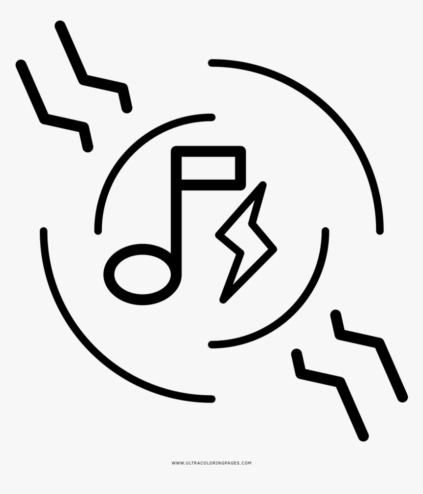 Rock Music Coloring Page, HD Png Download , Transparent Png Image - PNGitem