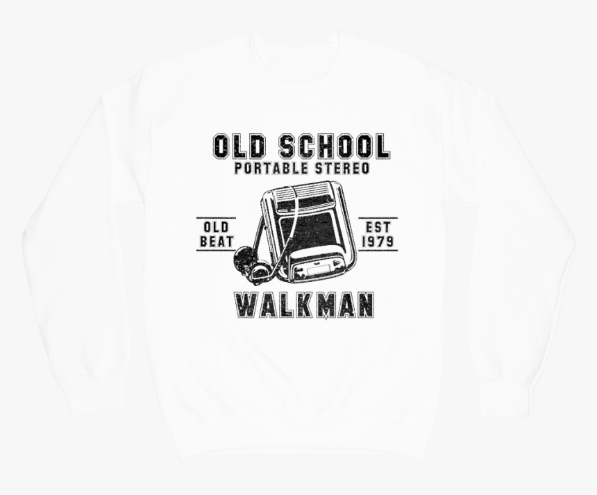 Old School Walkman Crewneck Sweater - T Shirt Walkman, HD Png Download ...